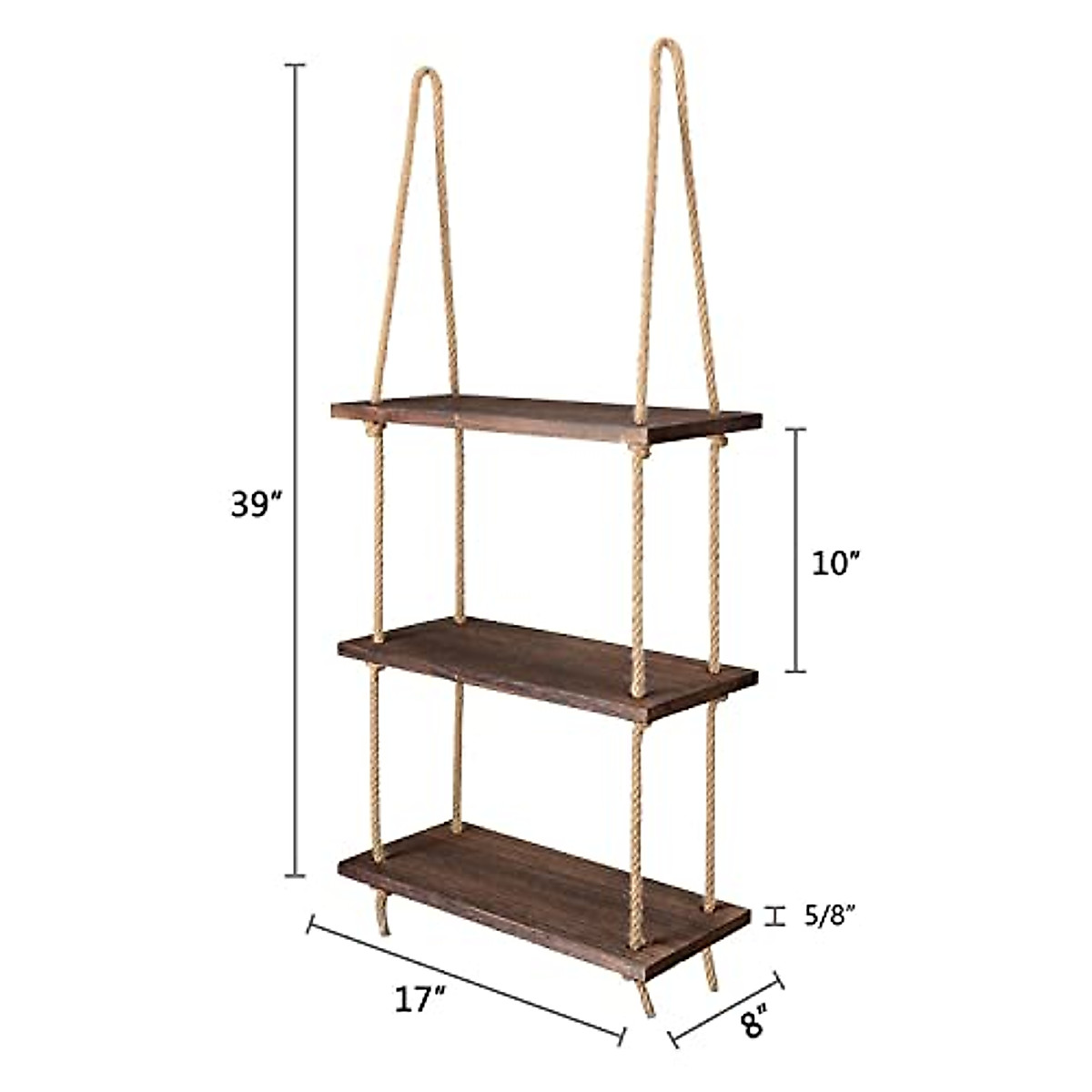 Mkono Wall Hanging Shelf, 3 Tier and 2 Tier