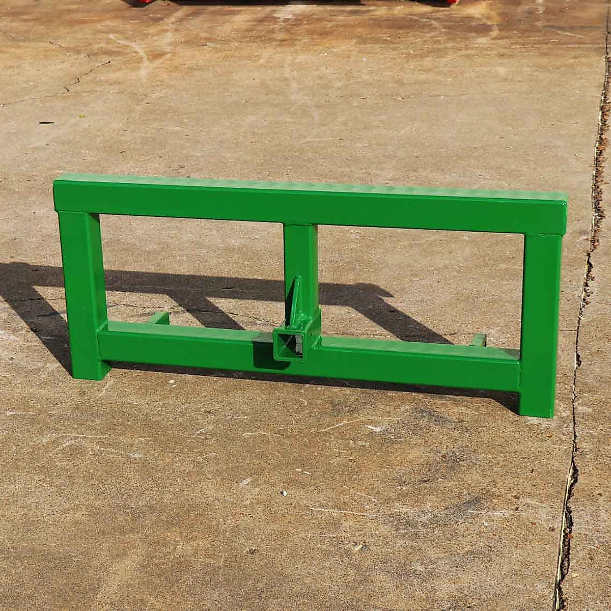 Titan Attachments Global Euro Receiver Mount Plate Fits John Deere Tractors with Global Euro Style Mounting System, 2" Receiver Hitch, 3000 LB Weight Capacity, Green Finish Steel Mount Plate Adapter