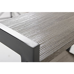 Signature Design by Ashley Soho Modern Home Office Desk & 4-Shelf Bookcase Set, Reclaimed Wood