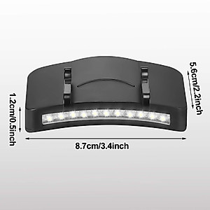 Mudder 4 Pieces Hat Clip Light 11 LED Rotatable Clip Headlamps Cap Lights Clip on Hat Waterproof LED Ultra Bright Hands-Free Flashlight for Hunting Camping Fishing Hiking