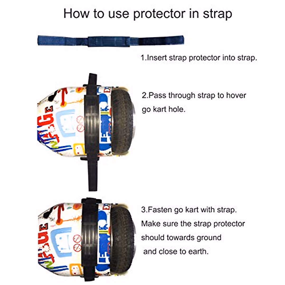 yabbay Strap and Strap Protector for Hover go Kart