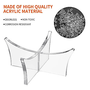 CANIPHA Acrylic Ball Stand Holder,Ball Display Stand for Football Basketball Soccer Ball Holder,Rugby Ball Volleyball Sports Ball Storage Rack,Trophy Autograph Memorabilia Display Cases(Clear,3 Pcs)