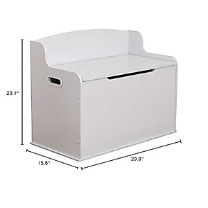 KidKraft Fill with Fun Toy Box- Wooden Toy Box Bench - White