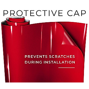 VViViD+ Ultra Gloss Metallic Candy Red Vinyl Car Wrap Premium Paint Replacement Film Roll with Nano Air Release Technology (1ft x 5ft)