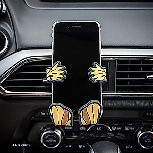 Hug Buddy Groot Marvel Air Vent Car Phone Holder, Adjustable, Universal Fit, Cell Phone Mount Compatible with iPhone, Samsung Galaxy, LG, Google, Nexus 5X, Moto, Black and Other Smartphones