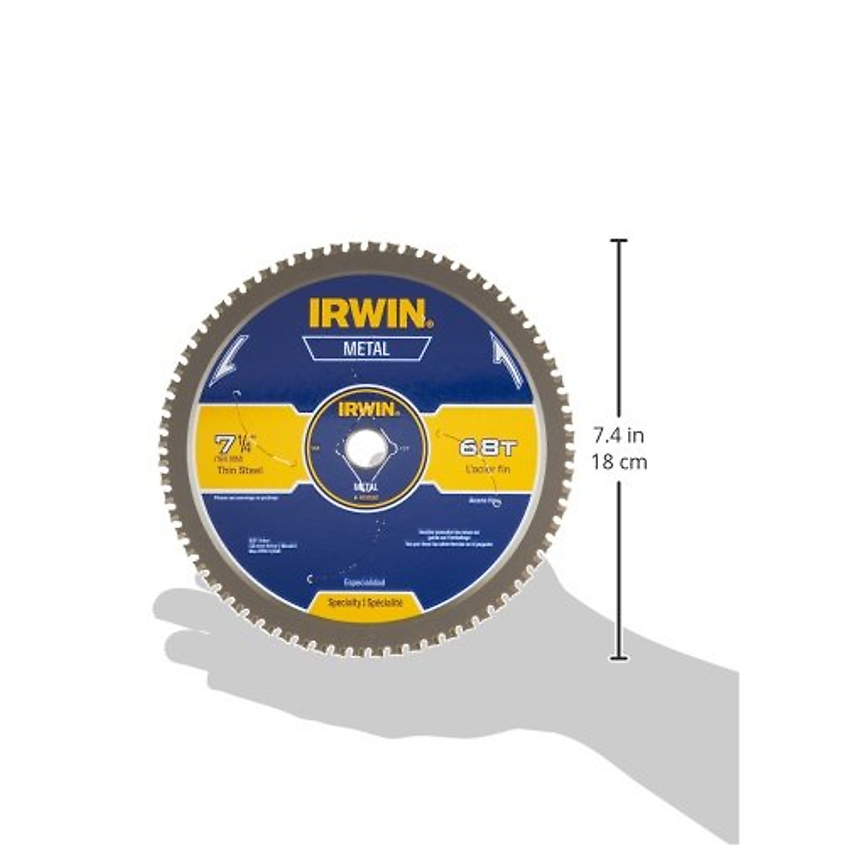 IRWIN 7-1/4-Inch Metal Cutting Circular Saw Blade, 68-Tooth (4935560)