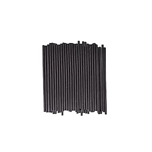 Black Paper Straws, 250Count, 7.75X0.24 inch, Strong and Durable Paper Straws for Drinks, Disposable Drinking Straws Bulk