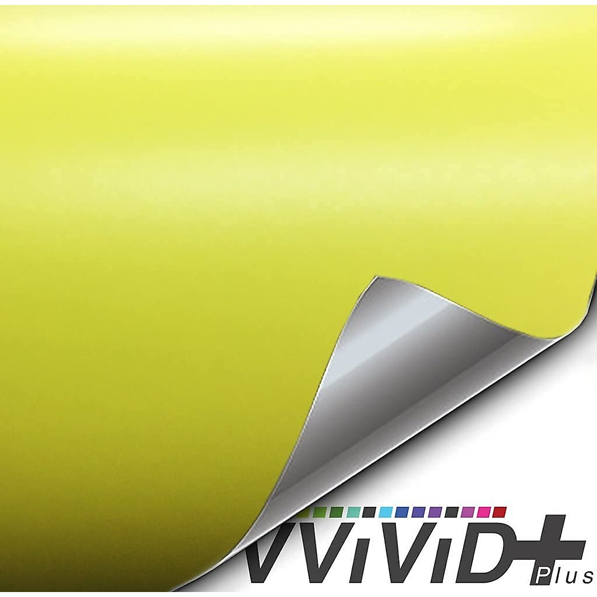 VViViD Matte Yellow Vinyl Wrap Film Roll for DIY No Mess Easy to Install Air-Release Adhesive (1ft x 5ft)
