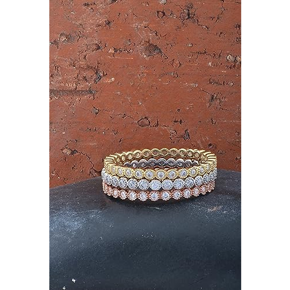 SILVERCLOSEOUT Rhodium Plated Sterling Silver Cz Cubic Zirconia Stackable Womens Eternity Band Promise Ring for Ladies - Size 11