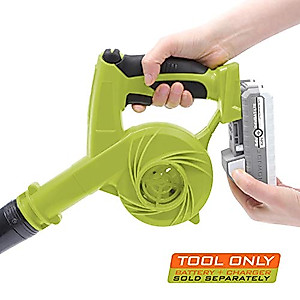 Sun Joe 24V-WSB-CT 185-MPH 105-CFM Max Cordless Rechargeable Multi-Purpose Workshop Blower w/20,000+ RPM, 2 x Dust Bags, and Trigger Lock-On to Reduce Fatigue, Green/Black