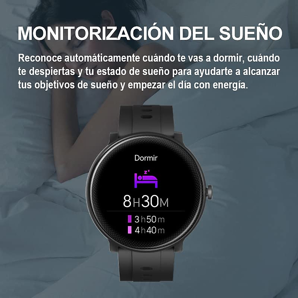 FITUP for Men Women V15S Smart Watch, 1.28 Inch, Round Large Screen, Heart Rate, Blood Oxygen, Sleep Monitoring, SmartWatches Supports 20 Sports Modes, Fitness Tracker(Black)