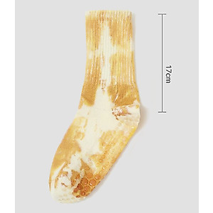 EGEN Dye Tie Yoga Socks for Women Man Novelty Print Non Skid Socks Non Slip Grip for Pilates Barre Ballet Sport (Blue)