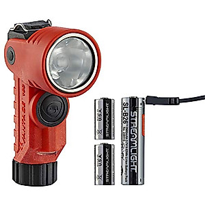 Streamlight 88901 Vantage 180 X Helmet Mounted and Right Angle Firefighter Flashlight with Helmet Bracket, Orange