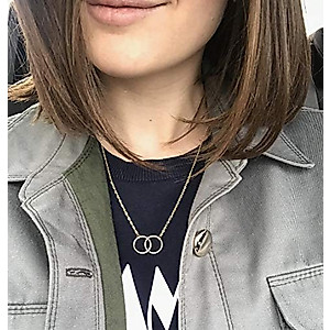 Friendship Necklace Infinity Beyond Pendant Gift card Family Friends Jewelry Love for Her Silver toned, Metal