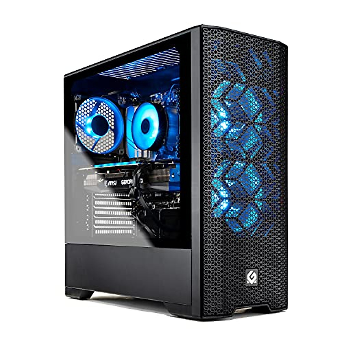 Skytech Gaming Blaze 3.0 Gaming PC Desktop – AMD Ryzen 5 3600 3.6GHz, RTX 3060 Ti 8G GDDR6, 1TB NVMe, 16G DDR4 3000, 600W Gold PSU, AC Wi-Fi, Windows 10 Home 64-bit, Black