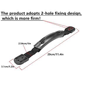 HDCBMCDDM-US 2 Hole Kayak Carry Handles 2 Pack Replacement Nylon Rubber Carry Handles with Hardware for Ocean Lifetime Pelican Emotion Perception Kayak Canoe or Suitcase Luggage