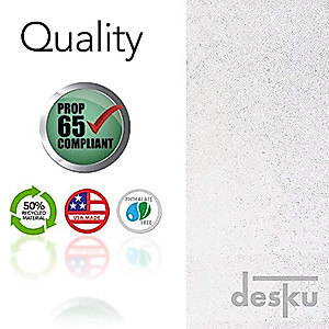 DESKU Office Desk Chair Mat – PVC Mat for Hard Floor Protection, Clear, 46 Inches x 60 Inches, Made in The USA, Home Office Supplies