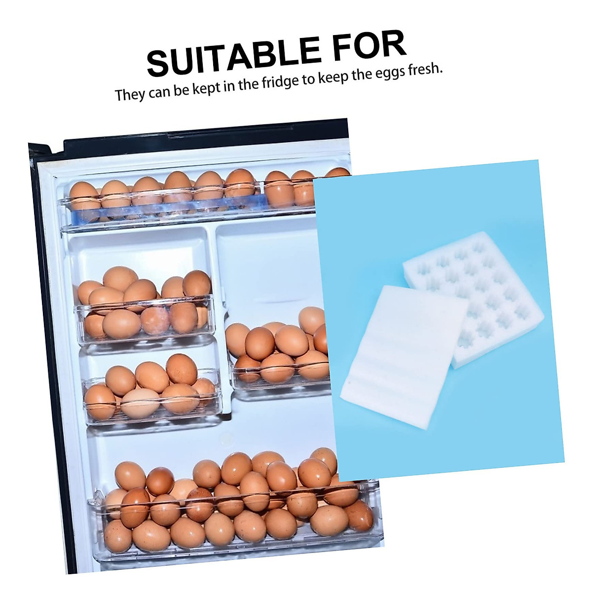 Alipis 4pcs Egg Tray Household Egg Holder Pulp Egg Container Homezo Egg Storage Egg Carton Tray Foam Eggs Egg Protectors Egg Dispenser Refrigerator Egg Rack White Pearl Cotton
