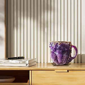 WGMM Mineral Crystal Coffee Mugs, Crystal Coffee Mugs, Mineral Crystals Cups, Colorful Crystal Mug Translucent Coffee Mug,Elegant Crystal Gift for Home Office Coffee Mugs (Blue)