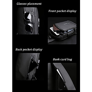 USB Charging Sport Sling Anti-Theft Shoulder Bag, Waterproof Anti Theft Sling Bag, Crossbody Bags Chest Daypack