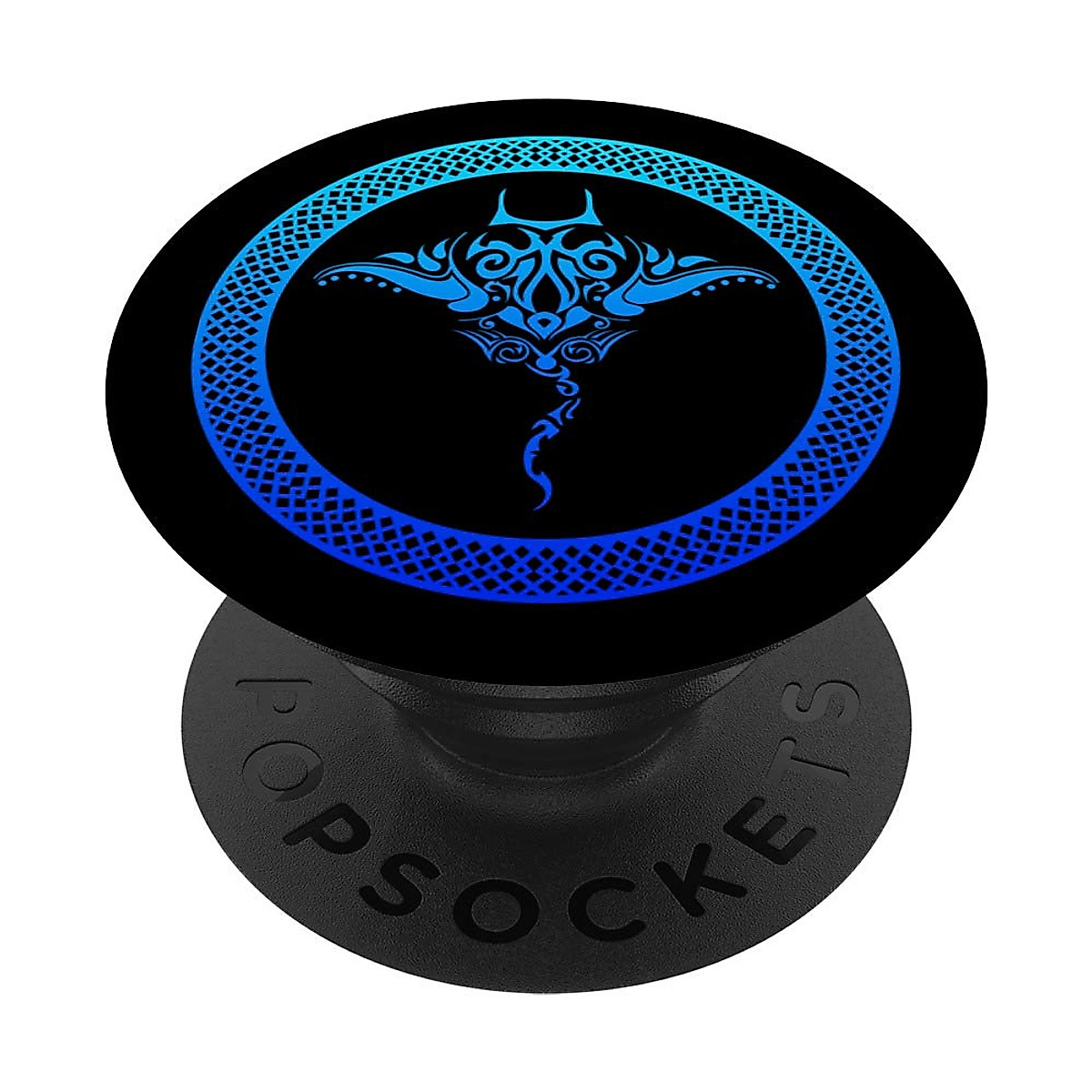 Stingray Polynesian Tribal Design for Stingray Lovers PopSockets Swappable PopGrip