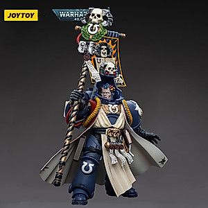 JOYTOY 1/18 Warhammer 40,000 Action Figure Ultramarines Chief Librarian Tigurius Collection Model (4.2 inch)