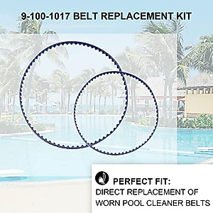 Mifyca Pool Cleaner 360 380 Belts 9-100-1017 Small and Large Belt Replacement Kit Fit for Po-laris 360 380 Pool Cleaners, Pol-aris Pool Cleaner Parts