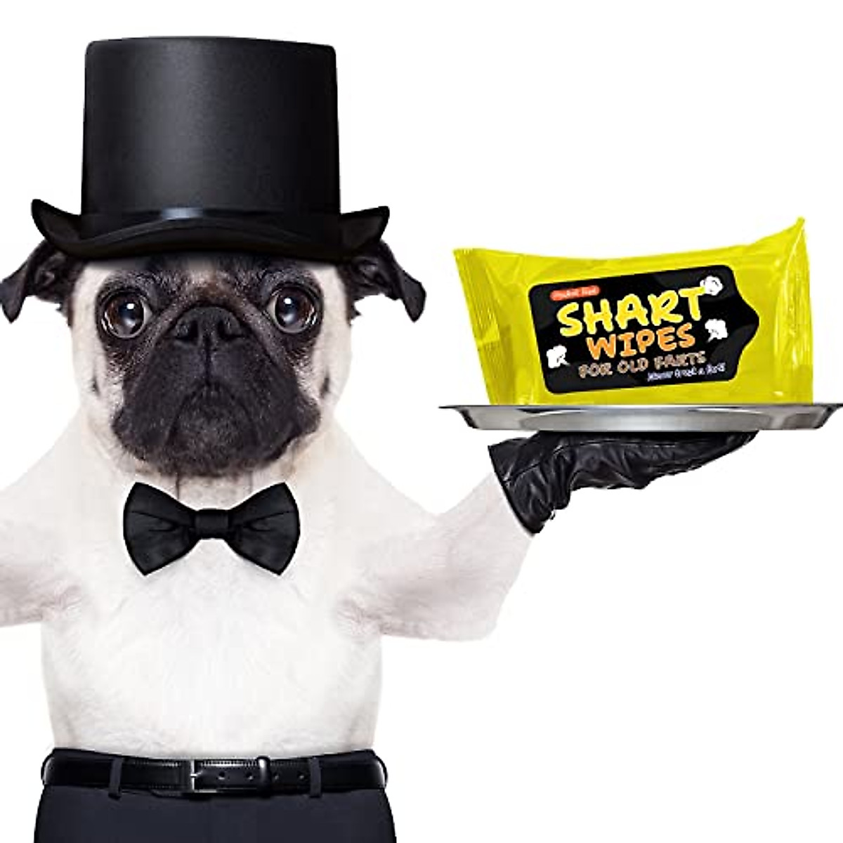 Shart Wipes for Old Farts - Over the Hill Gag Gifts for Mens Birthdays - Prank Gifts for Dads - Stocking Stuffers for Adults - Pocket Size Moist Towelettes, Disposable, 15 count