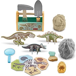 Fisher-Price Dinosaur Discovery, fossil finder paleontologist pretend play set for preschool kids ages 3 years and up