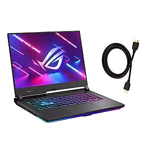 ASUS 15.6" ROG Strix G15 Laptop | AMD Ryzen 7 4800H Processor | GeForce RTX 3060 Graphics | 16GB DDR4 RAM | 512GB SSD | Backlit Chiclet Keyboard 4-Zone RGB | Windows 11 Pro | Bundle with HDMI Cable