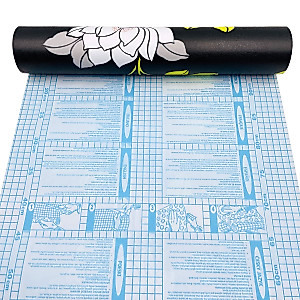 Yifasy White Rose Shelf Liner Self-Adhesive Floral Drawer Paper Protect Furniture Wall Surface Decor Girls Makeup Box Wallpaper Roll 118x17.7 Inch