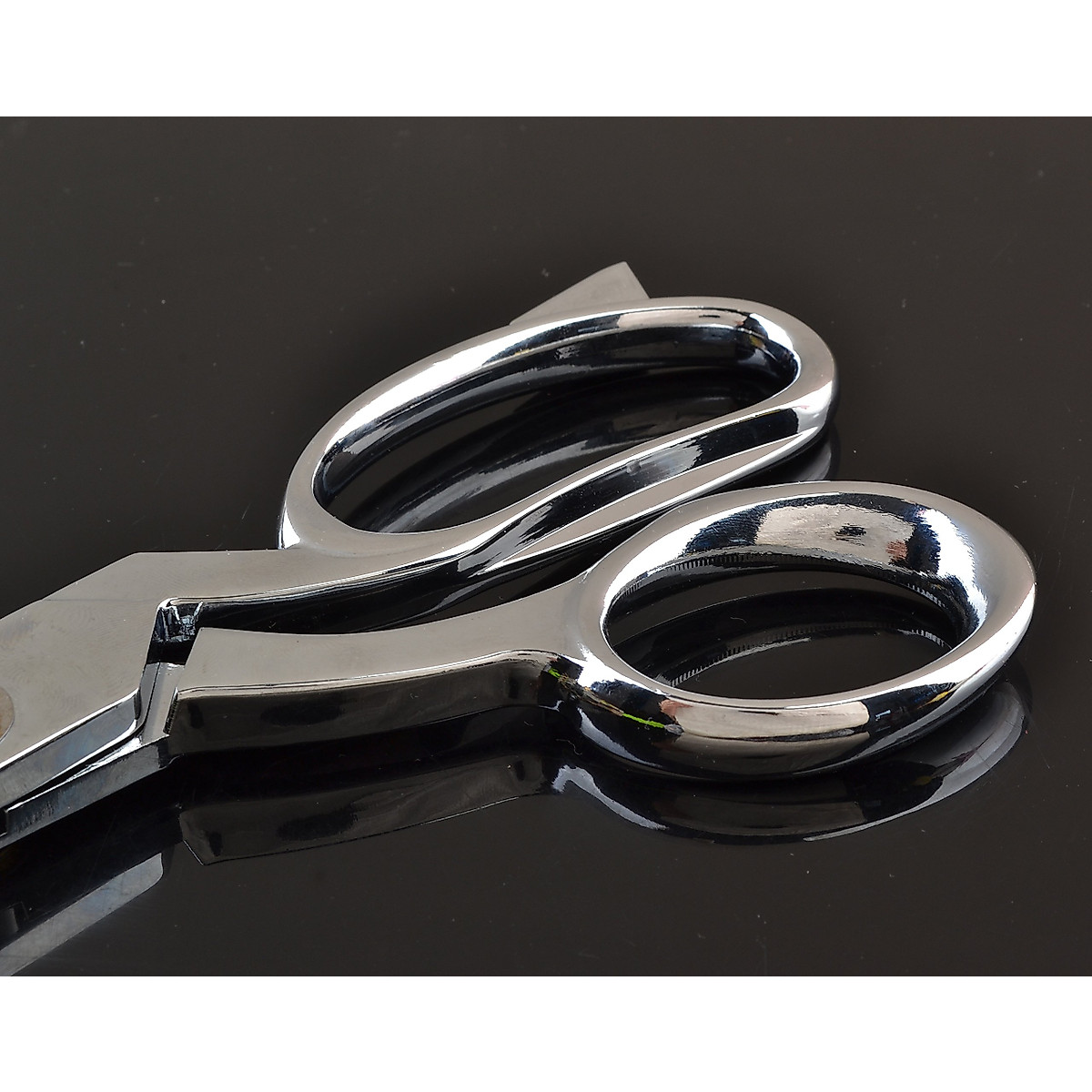 eZthings® Heavy Duty 10.5" Scissors For Cutting Fabric, Leather, and Raw Materials (10.5 Inch Silver)