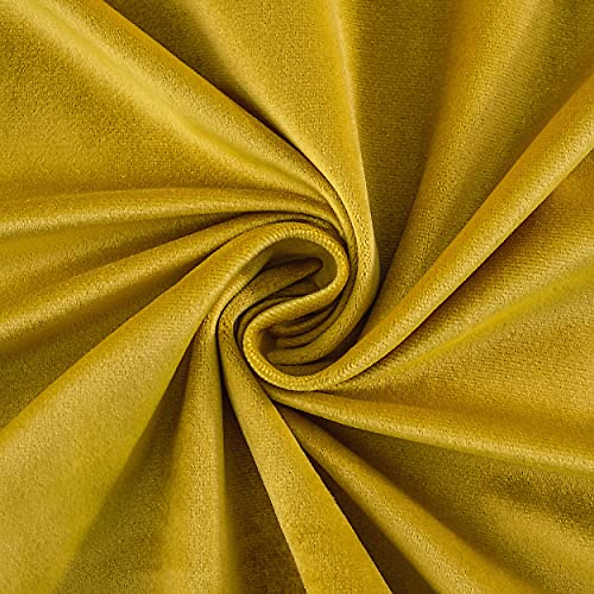DriftAway Boho Velvet Handmade Tassel Curtain Room Darkening Thermal Insulated Window Curtain Rod Pocket 2 Panels 50 Inch by 84 Inch Gold Yellow