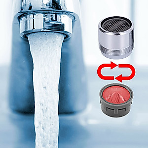 20 Pack Faucet Aerator, Faucet Flow Restrictor with Washers Replacement Parts Insert Sink Aerator for Bathroom or Kitchen, (Red, 2.2 GPM)