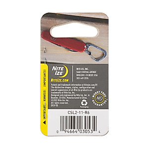 Nite Ize Locking Carabiner Clip, Silver, 1-3/32 in., Stainless