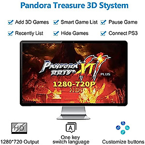 26800 Games in 1 Arcade Game Console ,Pandora Treasure 3D Double Stick,26800 Classic Arcade Game,Search Games, Support 3D Games,Favorite List, 4 Players Online Game,1280X720 Full HD Video Game