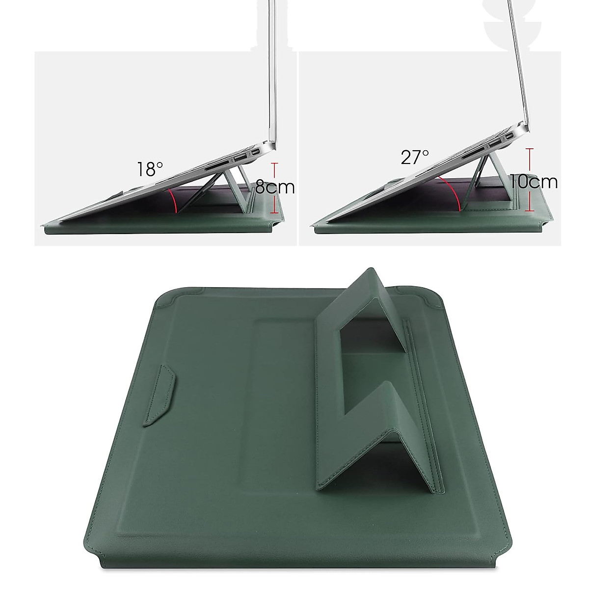 Hyfant Laptop Sleeve Case with Stand and Mouse Pad 17 Inch Laptop Case Chromebook Sleeve Leather Protective Cover for MacBook Pro/Air Dell HP Lenovo ThinkPad Samsung Asus Acer LG Laptops