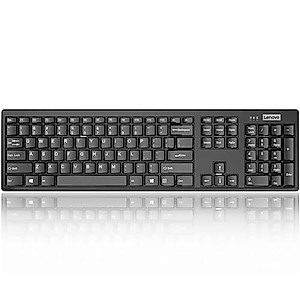 Lenovo – Wireless Compact Keyboard– 100 Cordless Keyboard for PC, Laptop with Windows – Cordless Connection – Silent Key Clicks, Black