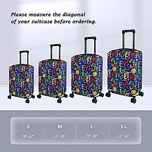 MININOVA Travel Luggage Cover Suitcase Protector Fits 27-30 Inch Luggage, Alphabet L