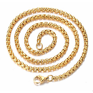 18K Gold Plated Saint Jude Necklace, 24In San Judas Tadeo Pendant Necklace (ST-1)