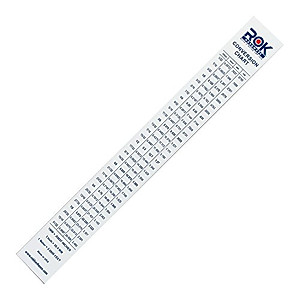 Rok Hardware Measuring Plastic Flexi 12" Easy Read English Metric 305 mm Ruler Converter, ROKRULER2