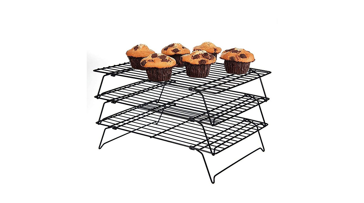 3-Tier Cooling Rack for Baking and Cooling Cookies, Cakes, Bread