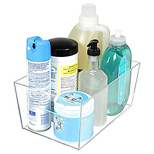 Richard Homewares Clear Plastic Storage Bins for Kitchen Cabinet, Pantry, Bathroom Organizer-Makeup Holder Closet Containers with Handles for Toys and Shoes. 11.33 x 7.59 x 5.15. Pack of 2