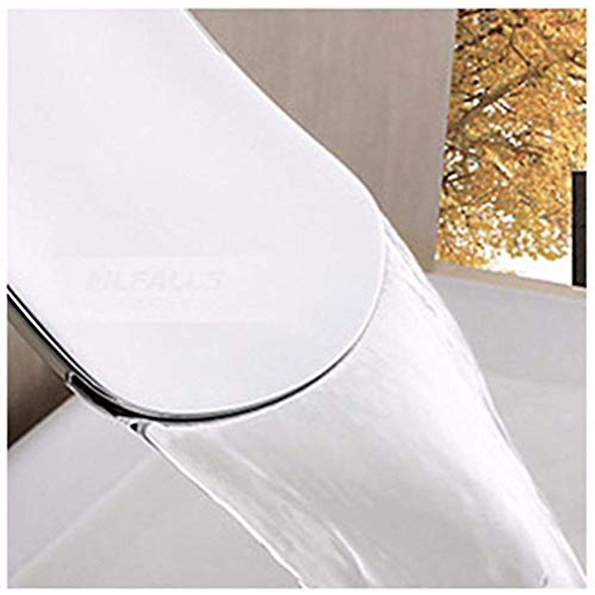 ShiSyan Y-LKUN Basin Sink Mixer Tap for Lavatory Modern Chrome Waterfall Hot and Cold Water Ceramic 2 Holes Double Handle Bathroom Vanity Sink Faucet