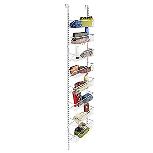 ClosetMaid 97535 Adjustable Wall & Door 8-Tier Basket Organizer, 18", , White