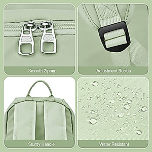 coofay Carry on Backpack For Women Men Waterproof College Gym Backpack Lightweight Small Travel Backpack Rucksack Casual Daypack Laptop Backpacks Hiking Backpack Green
