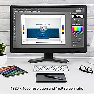 Cuifati 21.5 Inch LED Monitor, LED Monitor Support VGA, HD Multimedia Interface, AV, BNC, USB, DC, Portable Monitor with Remote Control and Dual Speakers