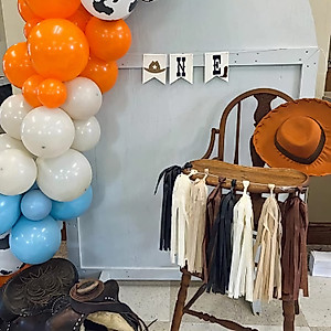 20PCS Cowboy Baby Shower Brown Tan Party Tissue Tassel Garland DIY Paper Tassels Banner Streamer Backdrop Western Theme Baby Shower Birthday Highchair Dessert Table Rustic Party Décor