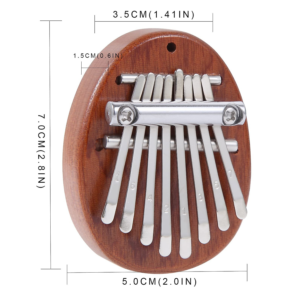 LBingbrother Kalimba Thumb Piano 8 Keys Portable Mini Wooden Finger Mbira with Lanyard Special Gifts for Kids and Adults Beginners
