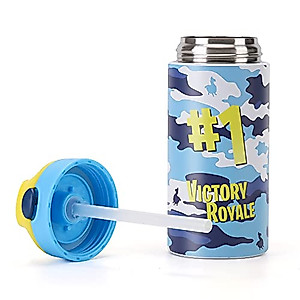 TIFIGO #1 Victory Water Bottle with Straw Lid, One Touch Vacuum Insulated Tumbler, 12oz, Llama, Camouflage